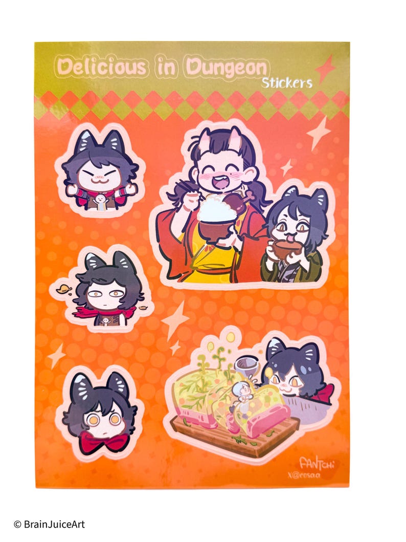 Dungeon Meshi Square Stickers - Etsy