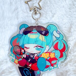 Miku Acrylic Keychain - Kawaii Charm, Xiaojiu Studio - Etsy