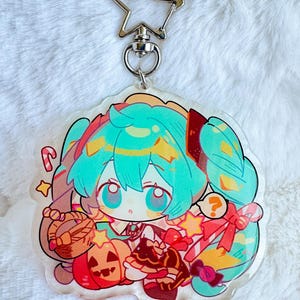Miku Acrylic Keychain - Kawaii Charm, Xiaojiu Studio - Etsy