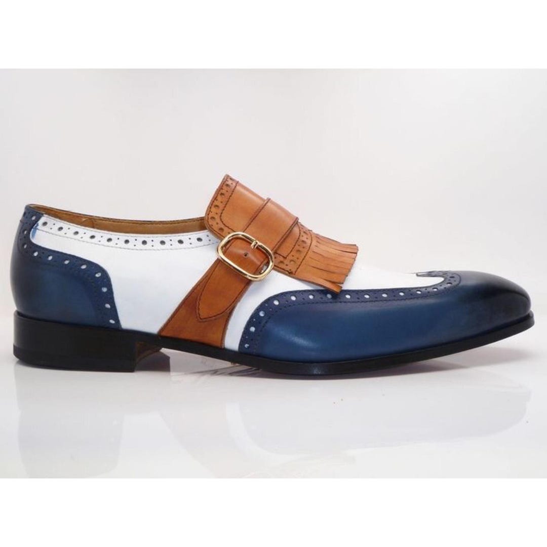 Men's Handmade Multi Color Dress Shoes | Bespoke Genuine Leather ...