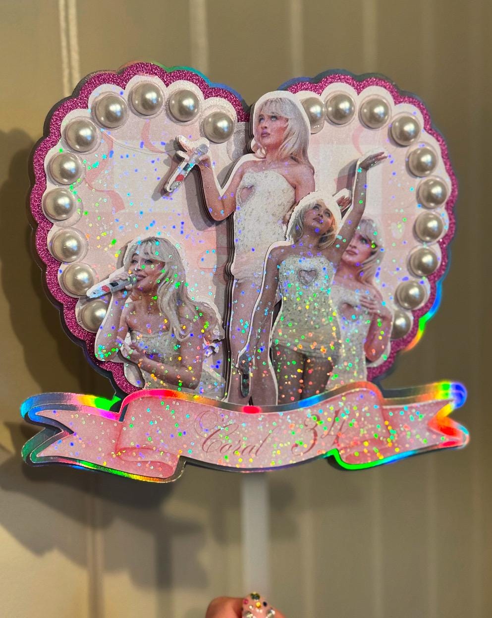 Sabrina Carpenter 3D Card Cake Topper Pink Pony Camp Disco - Etsy UK