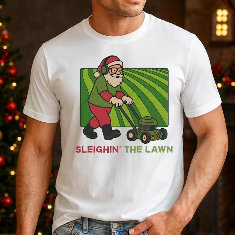Santa on Lawn Mower - Etsy