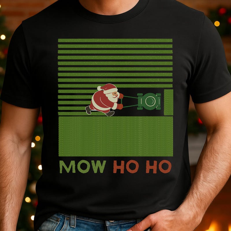 Santa on Lawn Mower - Etsy