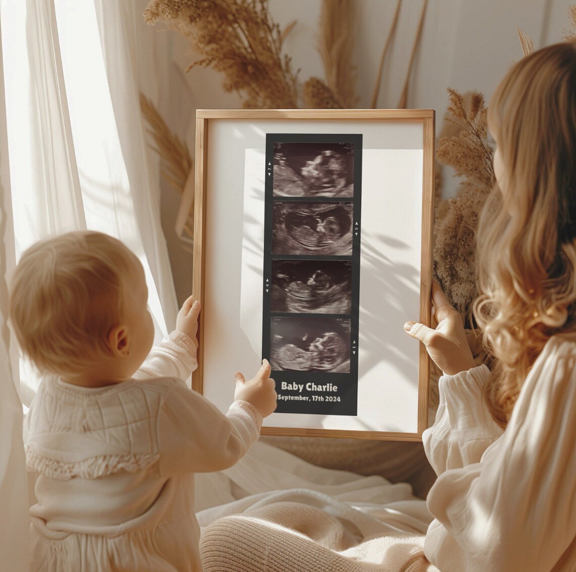 Digital Custom Baby Ultrasound Baby Scan Keepsake Nursery Wall Art ...