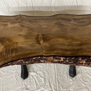 32” Long X 20” Wide, 2”thick. Myrtle Wood Live Edge With 28” Console ...
