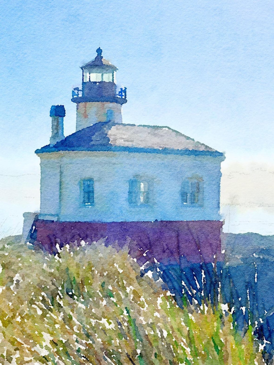 Bandon Lighthouse Foggy Morning - Etsy
