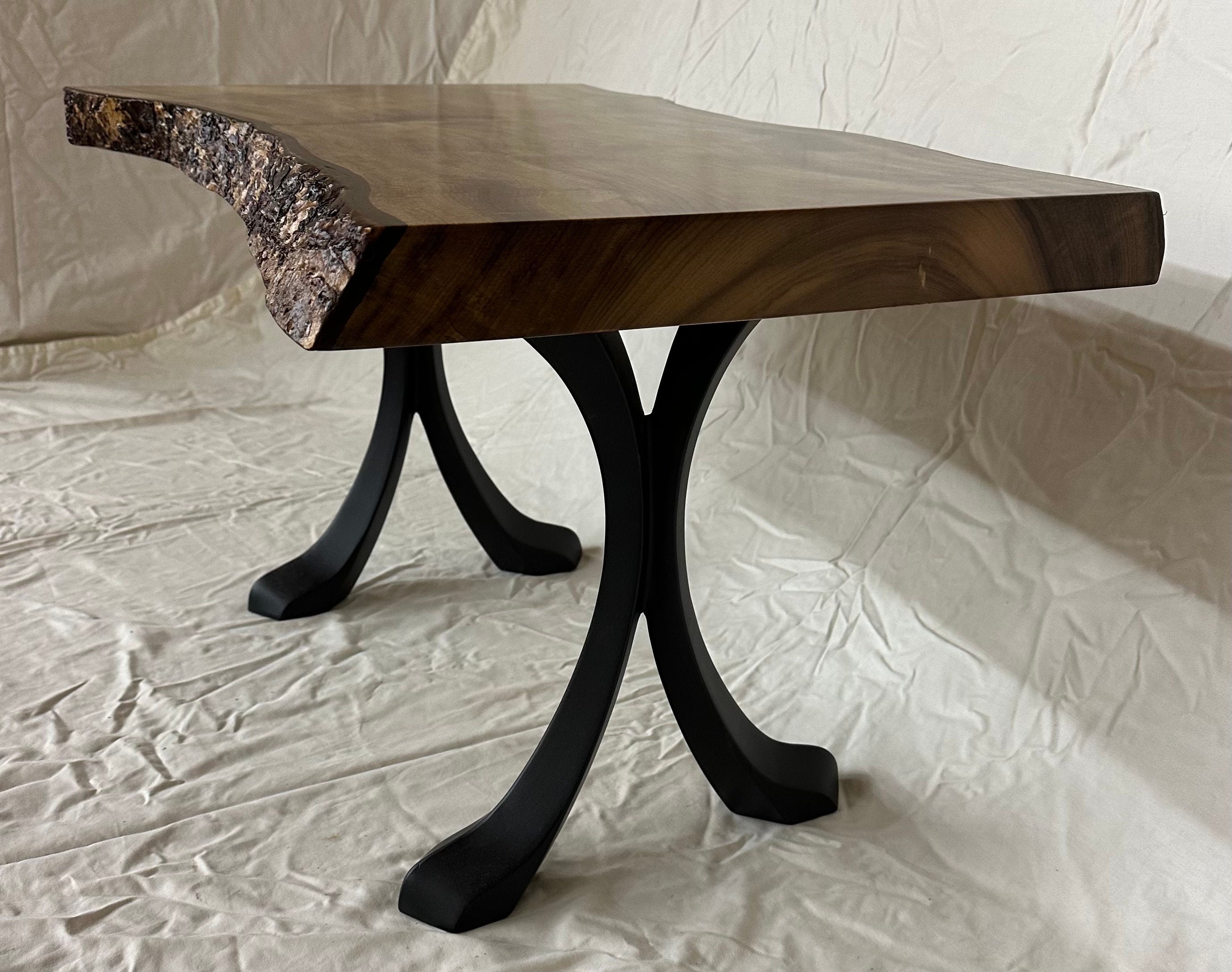 32” Long X 20” Wide, 2”thick. Myrtle Wood Live Edge With 28” Console ...