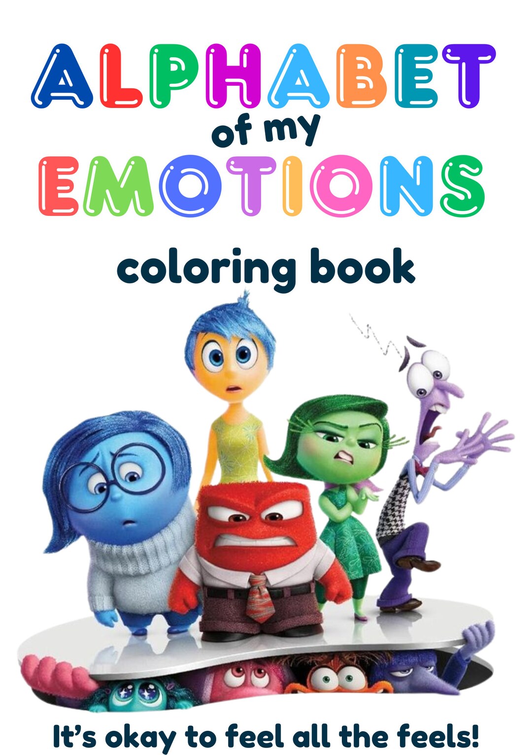 Inside Out Customizable ABC Coloring Book for Kids , Baby Shower ...