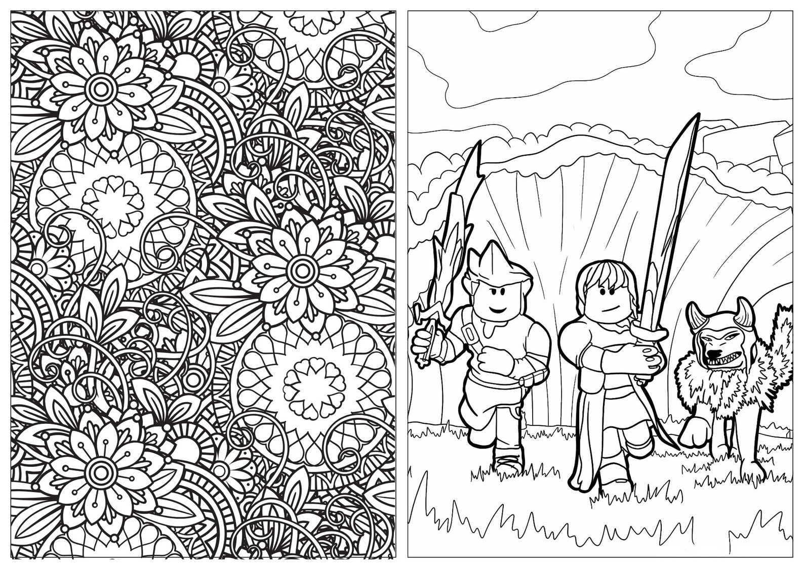 Roblox Coloring Book: 2-in-1 Fun for Kids and Parents | Screen Time ...