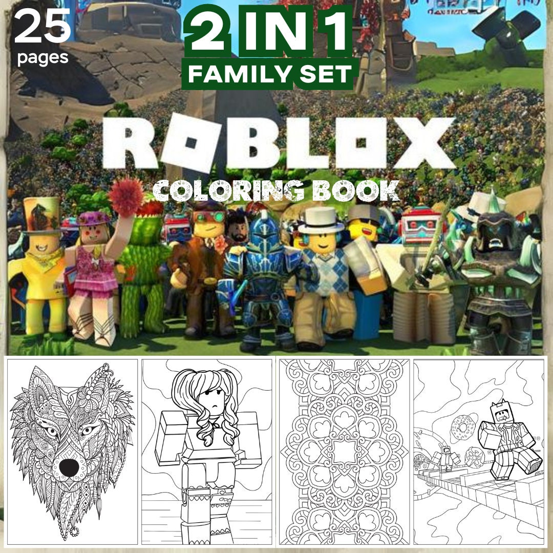 Roblox Coloring Book: 2-in-1 Fun for Kids and Parents | Screen Time ...