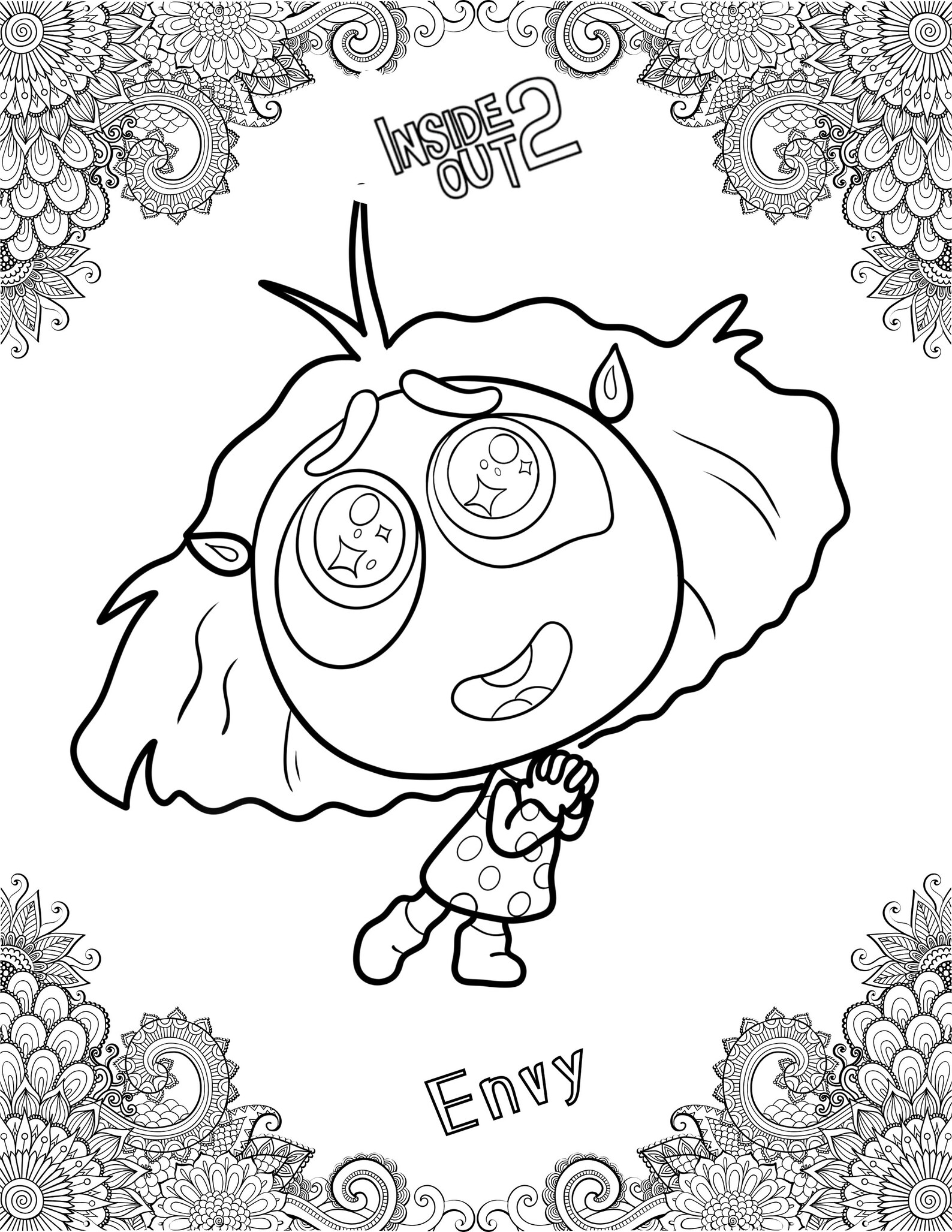 Inside Out 2 PDF Coloring Pages for Boys and Girls - Instant Download ...