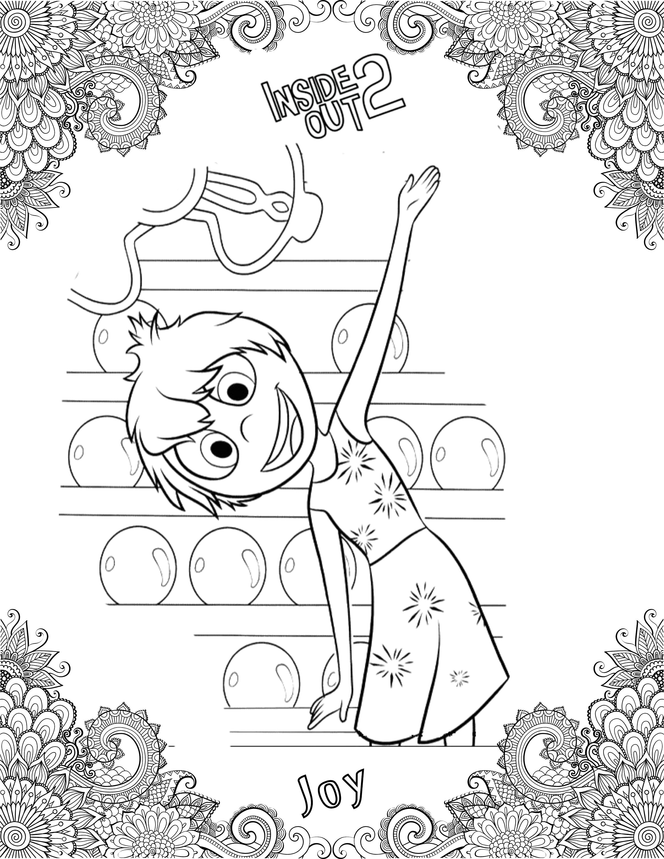 Inside Out 2 PDF Coloring Pages for Boys and Girls - Instant Download ...