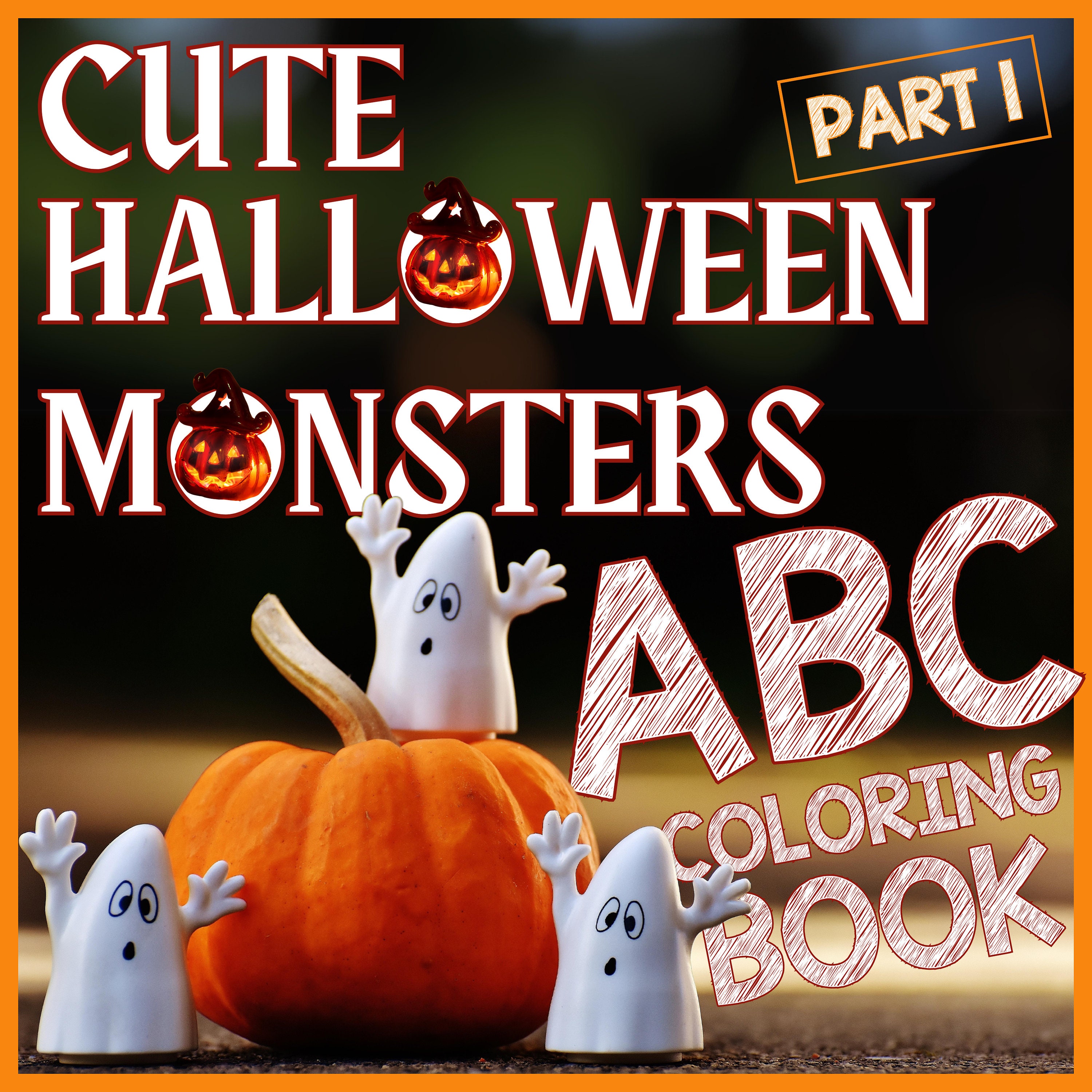 Halloween ABC Coloring Book , Cute Monsters for Kids Coloring , for ...