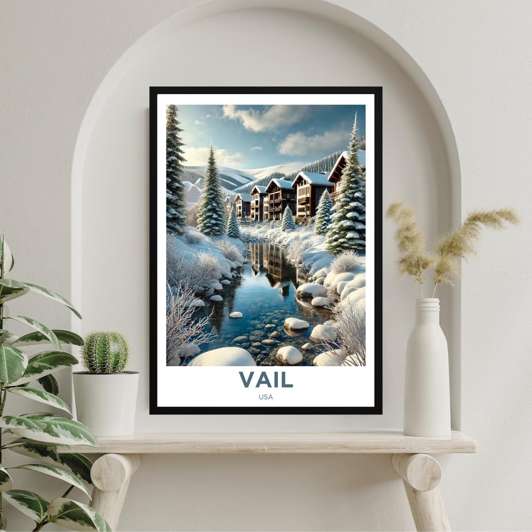 Vail Print - Vail Travel Poster - Digital Art - Wall Decor - USA Travel ...