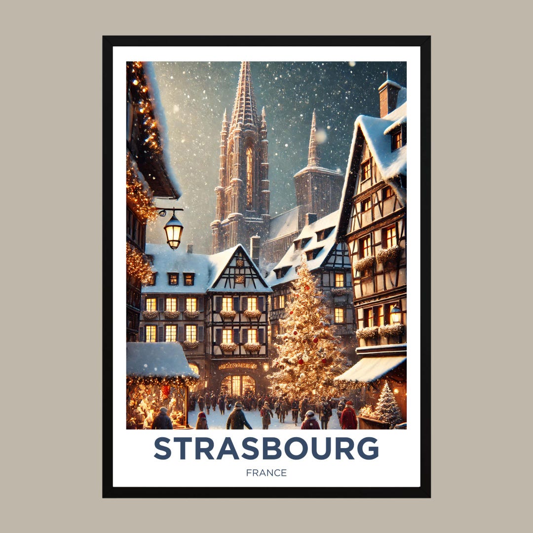 Strasbourg Strasbourg Poster Digital Art Wall Decor France Print France ...