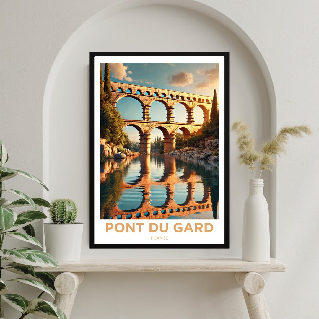 Pont Du Gard Print - Pont Du Gard France Poster - Digital Art - Wall ...