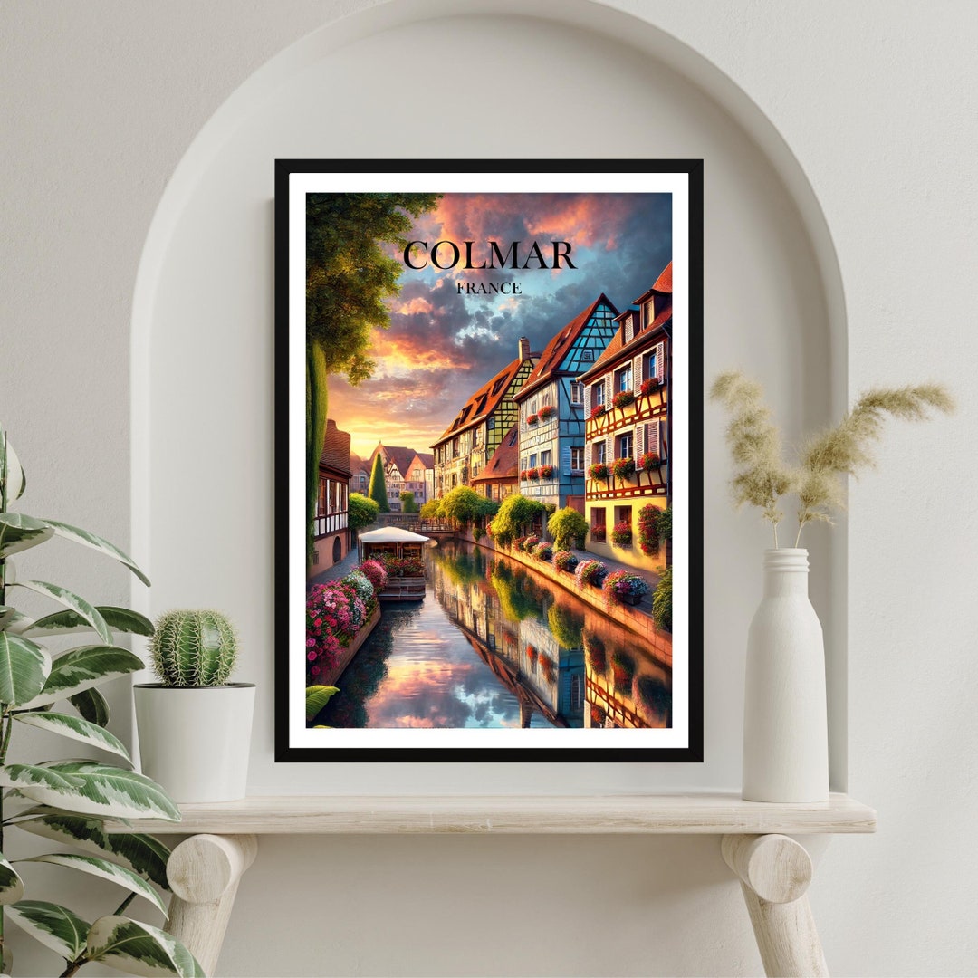 Colmar Travel Print Colmar France Travel Poster Digital Art Wall Decor ...