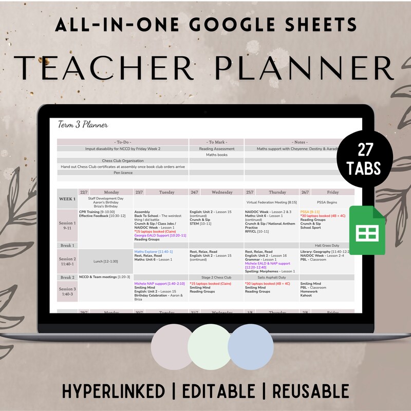 Teacher Planner - Etsy