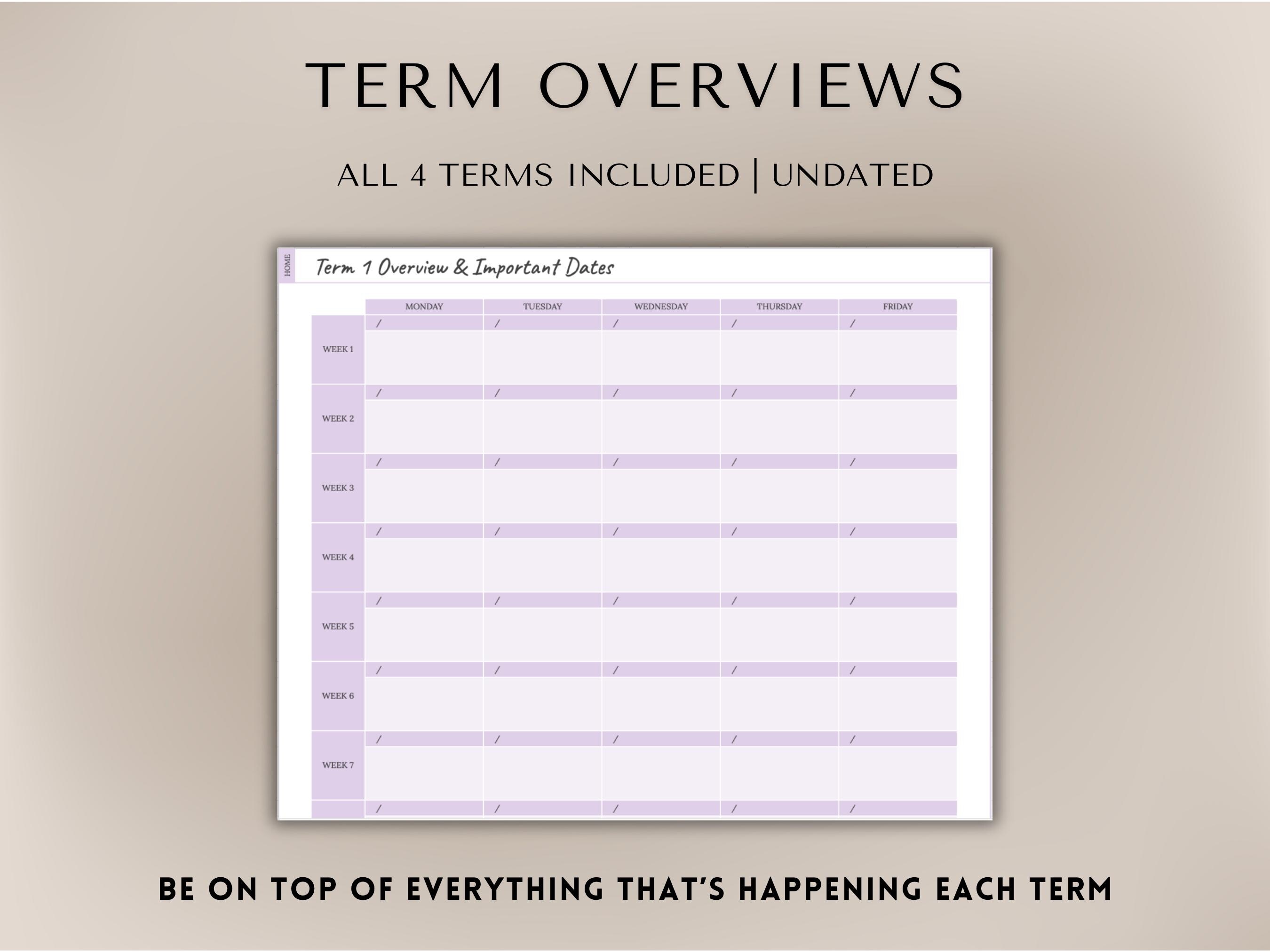 Digital Teacher Planner Template | Google Sheets Teacher Planner ...