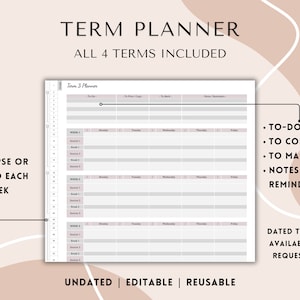 Digital Teacher Planner Template: Google Sheets, Reusable (digital ...