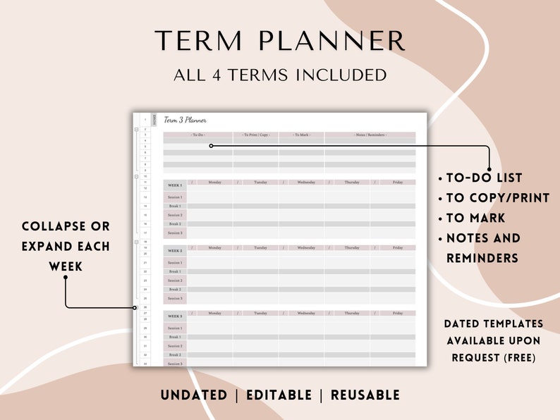 Digital Teacher Planner Template | Google Sheets | Weekly Lesson ...
