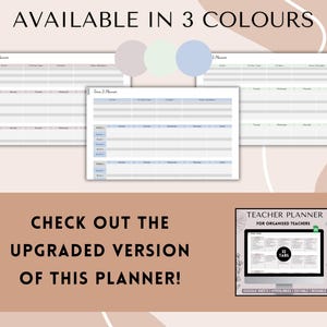 Digital Teacher Planner Template: Google Sheets, Reusable (digital ...