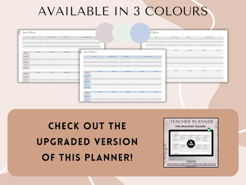 Digital Teacher Planner Template | Google Sheets | Weekly Lesson ...