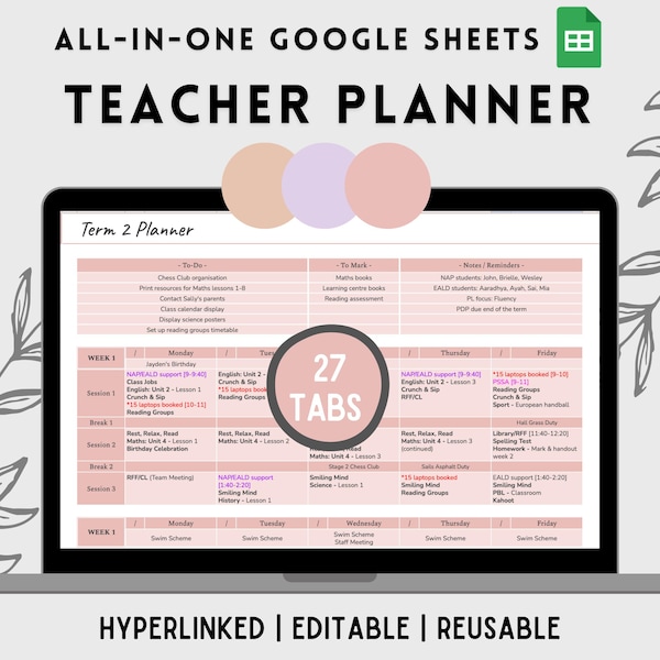 Teacher Planner - Etsy