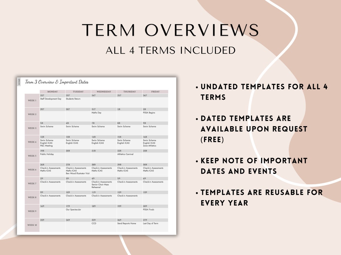 Digital Teacher Planner Template Google Sheets Weekly Lesson Planner ...