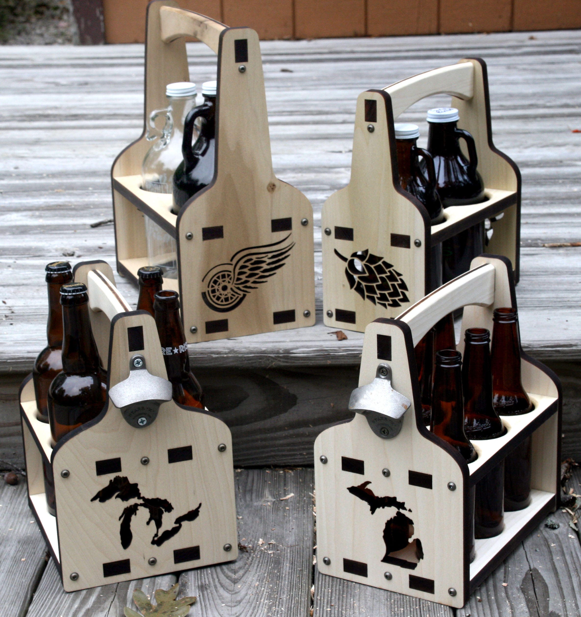 Beer Holder | Beer Caddy | Six Pack Beer | Wooden Beer Tote | Beer ...