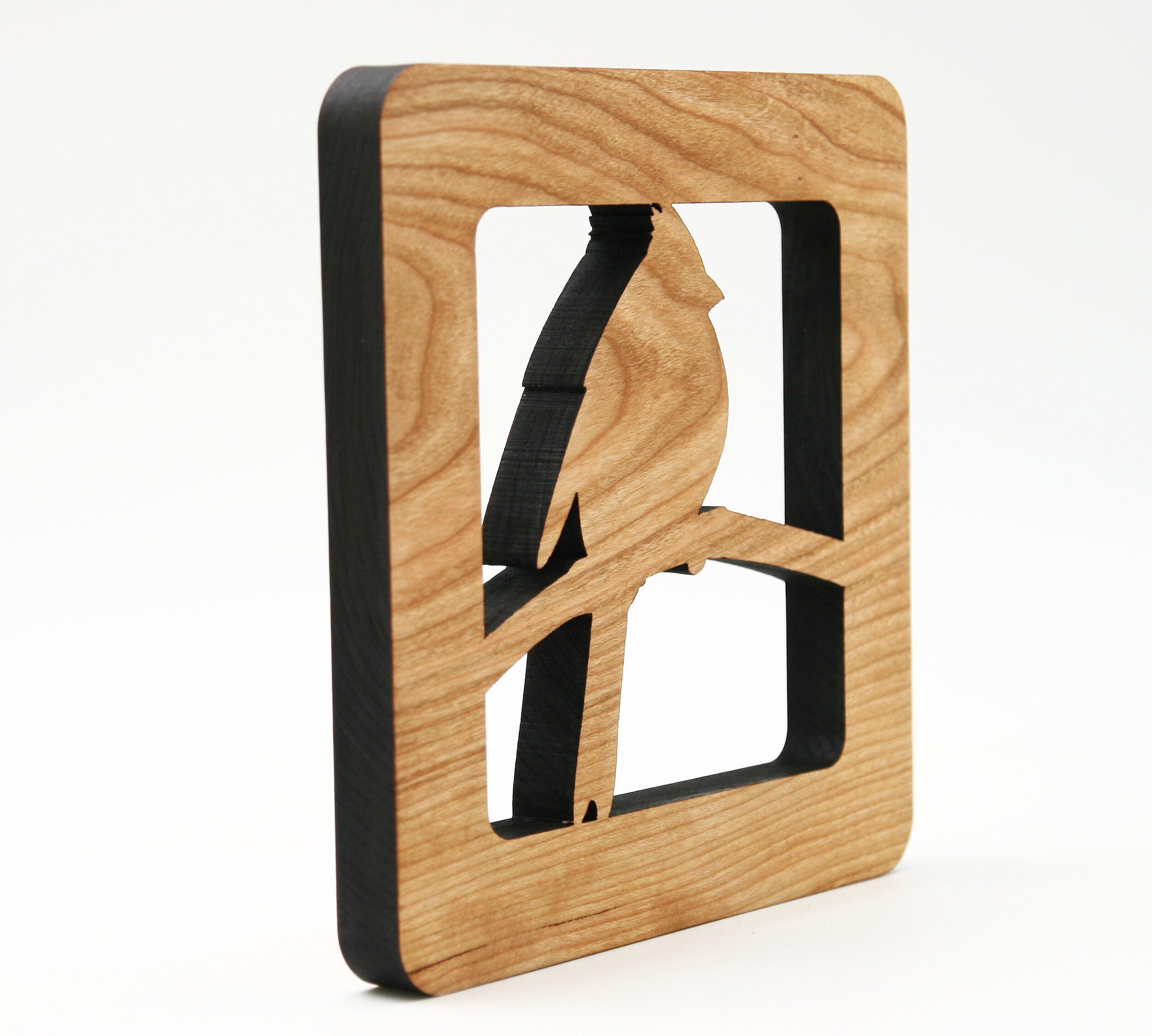 Handmade Cardinal on a Branch Wood Trivet Bird Sign - Etsy