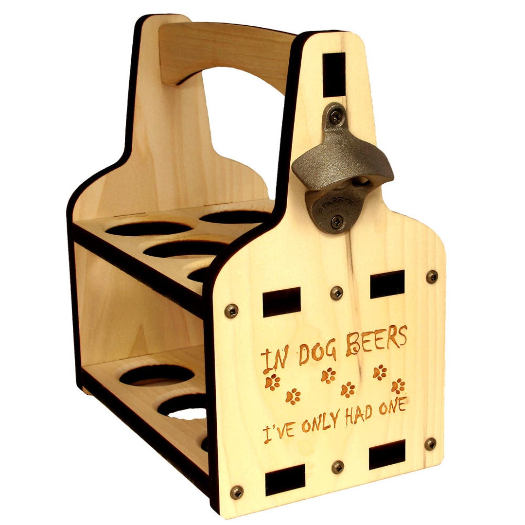 Beer Tote | Beer Holder | Wooden Beer Tote | Dog Beer Carrier | Beer ...