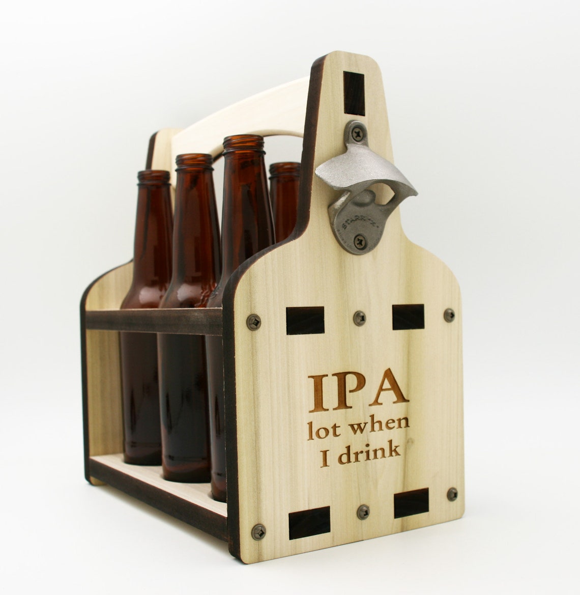 Wood Beer Caddies Group of 6 Personalized, Groomsmen Gift, Wedding Beer ...