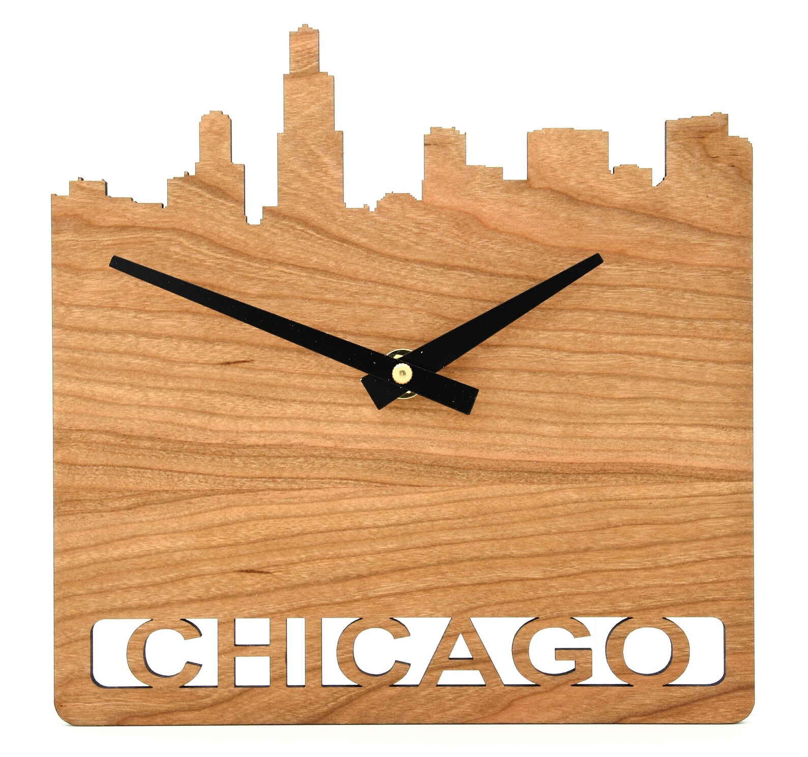 Chicago Clock Chicago Skyline Chicago Wood Clock Wood - Etsy