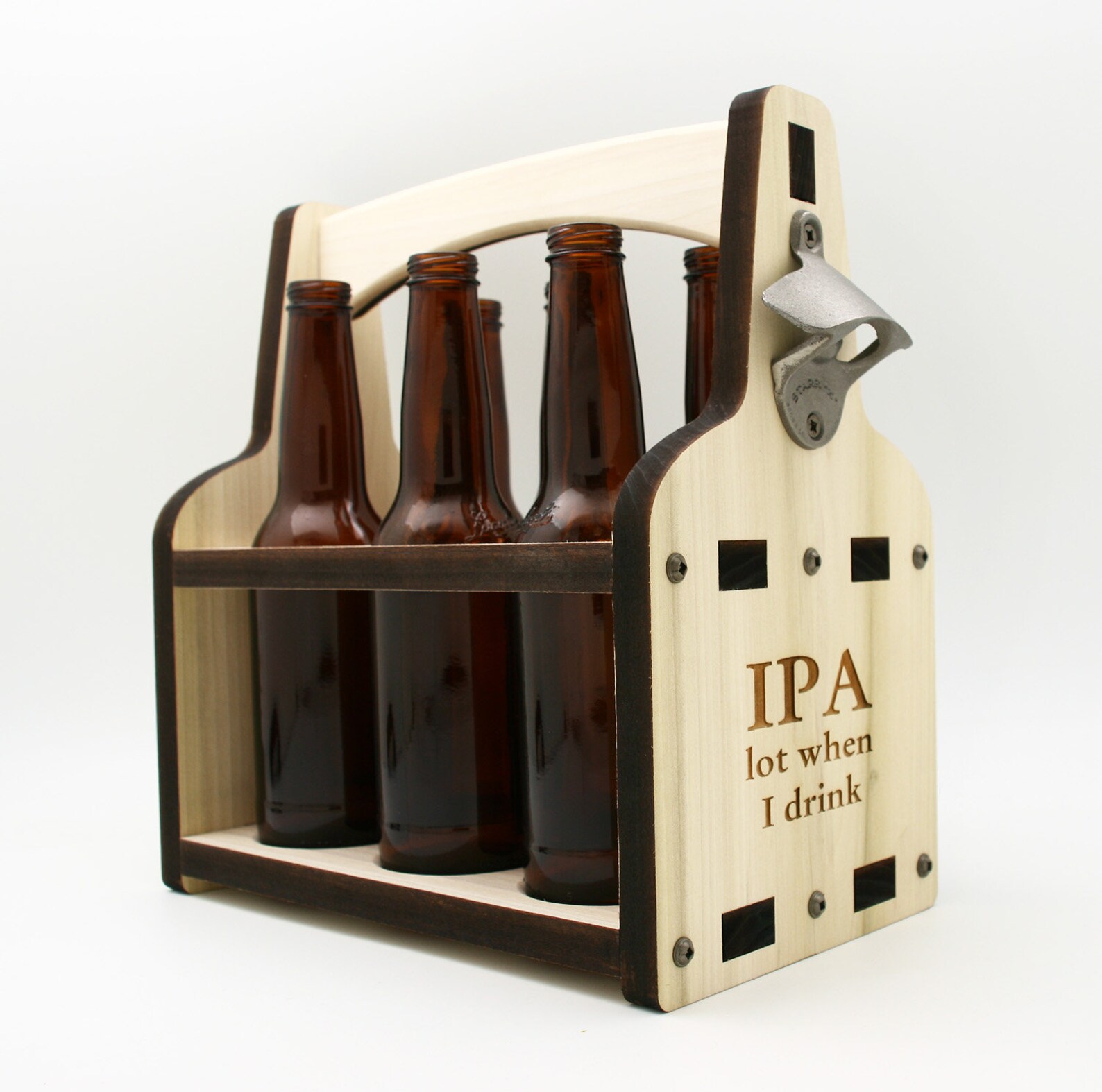 Wood Beer Caddies Group of 6 Personalized, Groomsmen Gift, Wedding Beer ...