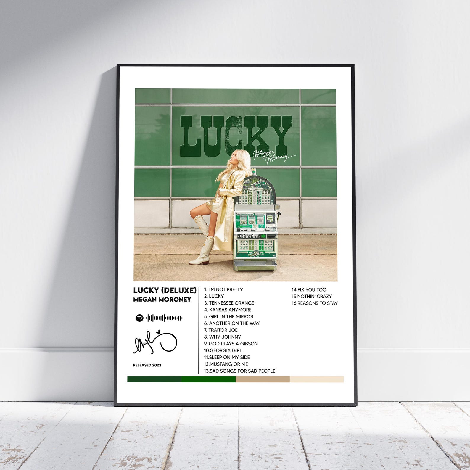 Megan Moroney Lucky deluxe Album Poster / Album Cover Poster / Music ...