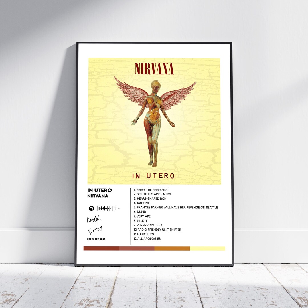 Nirvana in Utero Album Poster / Unofficial Fine Art Print / Rolled ...