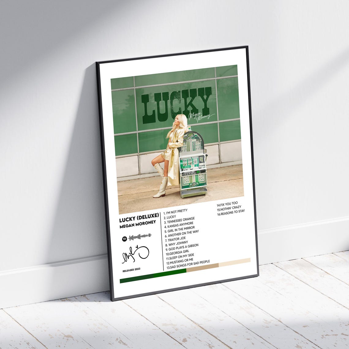 Megan Moroney Lucky deluxe Album Poster / Album Cover Poster / Music ...