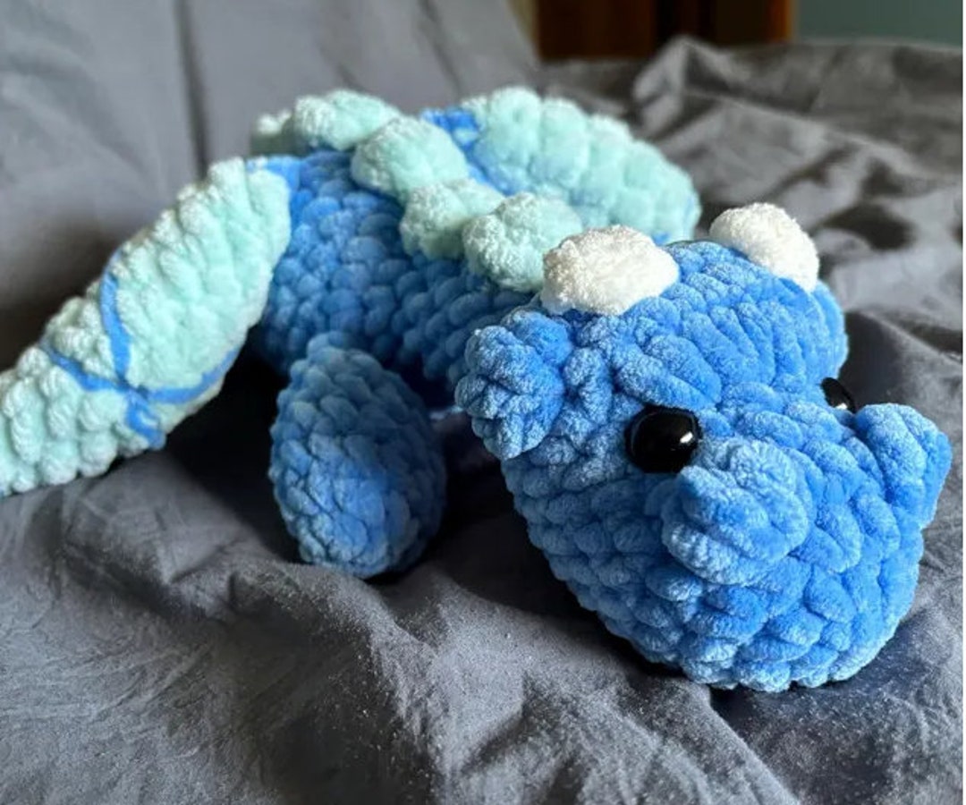 Crochet Dragon Pattern NO SEW, Download Amigurumi PDF Stuffed Animal ...