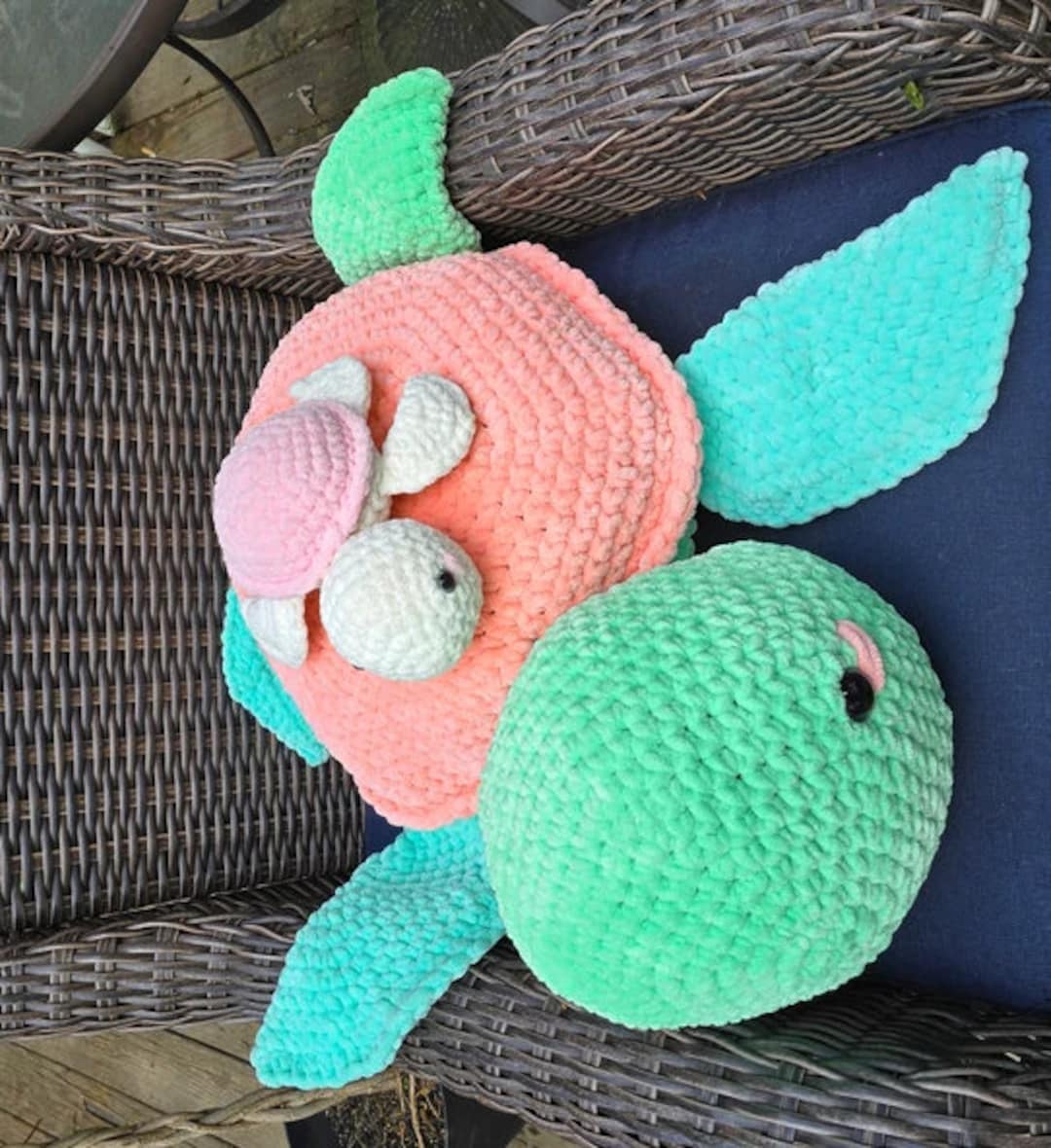 Crochet Jumbo Turtle Pattern PDF Human Size Amigurumi Extra Large ...