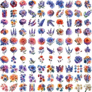 Mega Bundle FLOWERS CLIPART Floral Clipart Bundle, Diy Clipart, Flower ...
