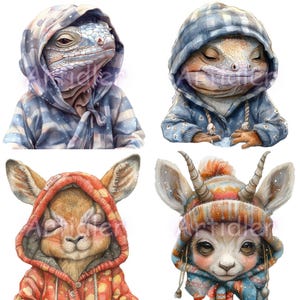 SLEEPY ANIMALS CLIPART Letter I, J - Cute Animal Clipart, Animals ...