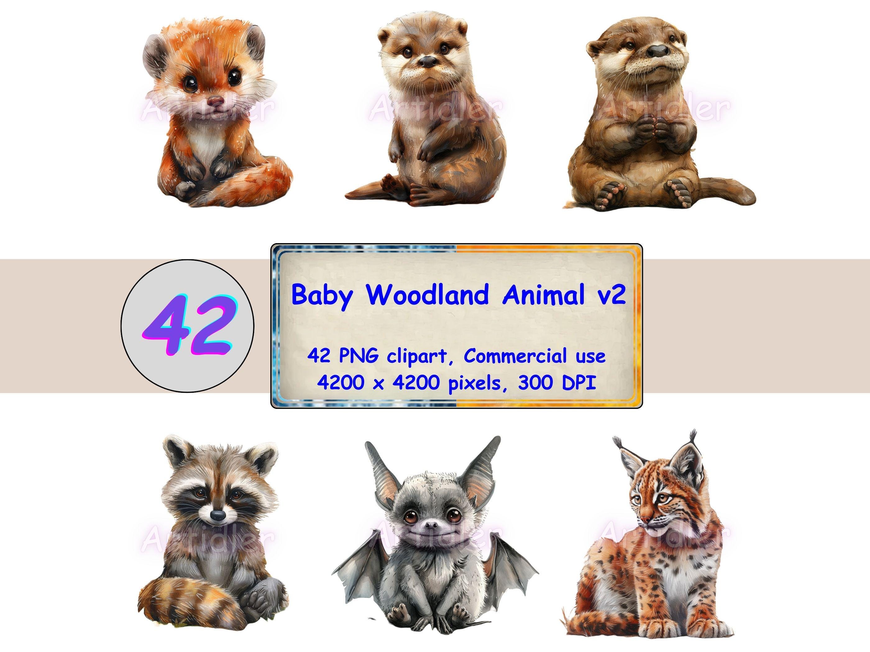 WOODLAND ANIMALS CLIPART - Watercolor Clipart Bundle, Forest Animals ...