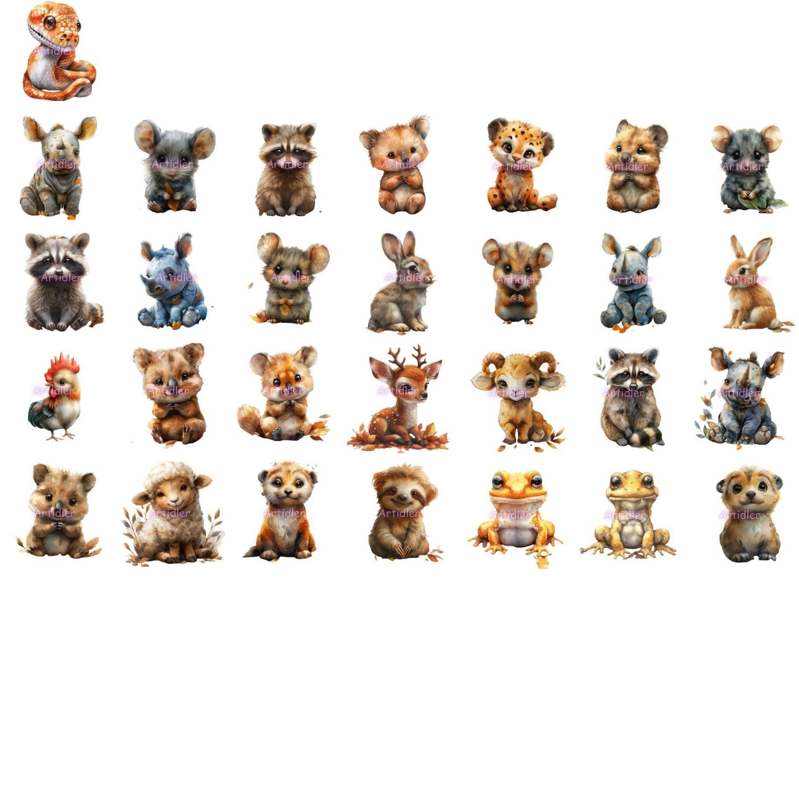 Mega Bundle BABY ANIMALS CLIPART - Animals Clipart, Baby Animal Png ...