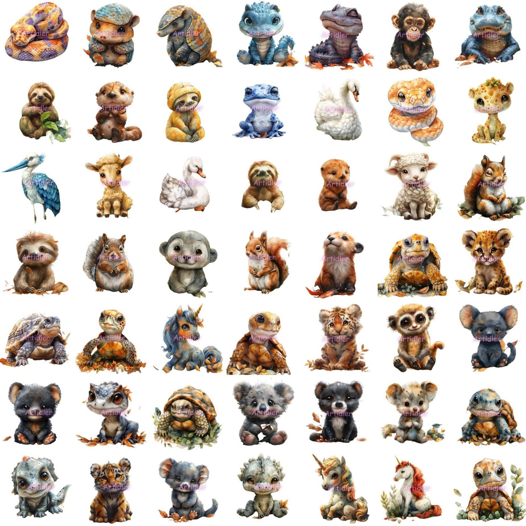 Mega Bundle BABY ANIMALS CLIPART - Animals Clipart, Baby Animal Png ...