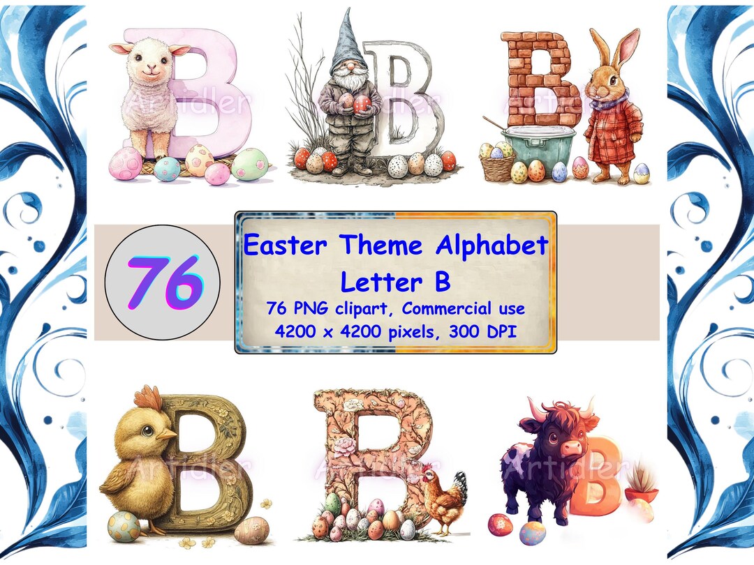 Easter Theme Alphabet Letter B | Spring Holiday | Spring Easter ...