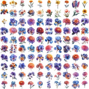 Mega Bundle FLOWERS CLIPART - Floral Clipart Bundle, Diy Clipart ...