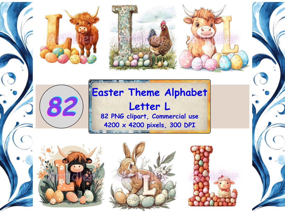 Easter Theme Alphabet Letter L | Spring Holiday | Spring Easter ...
