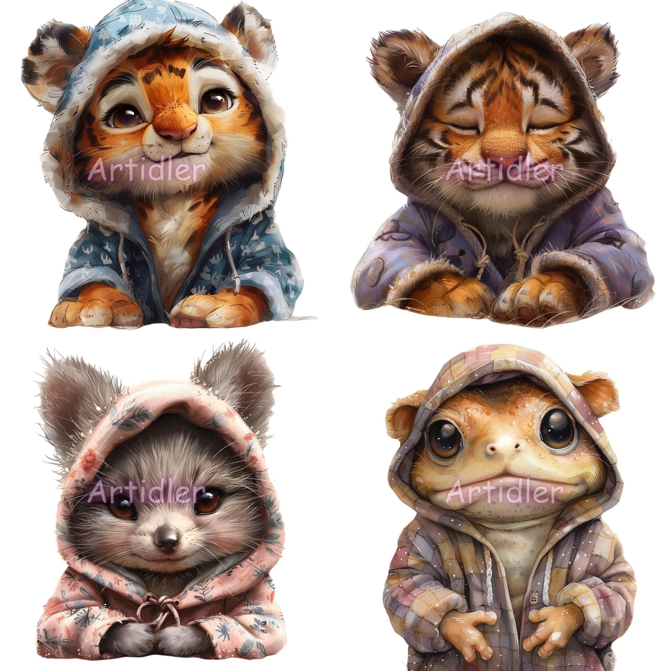 SLEEPY ANIMALS CLIPART Letter T Cute Animal Clipart, Animals Clipart ...