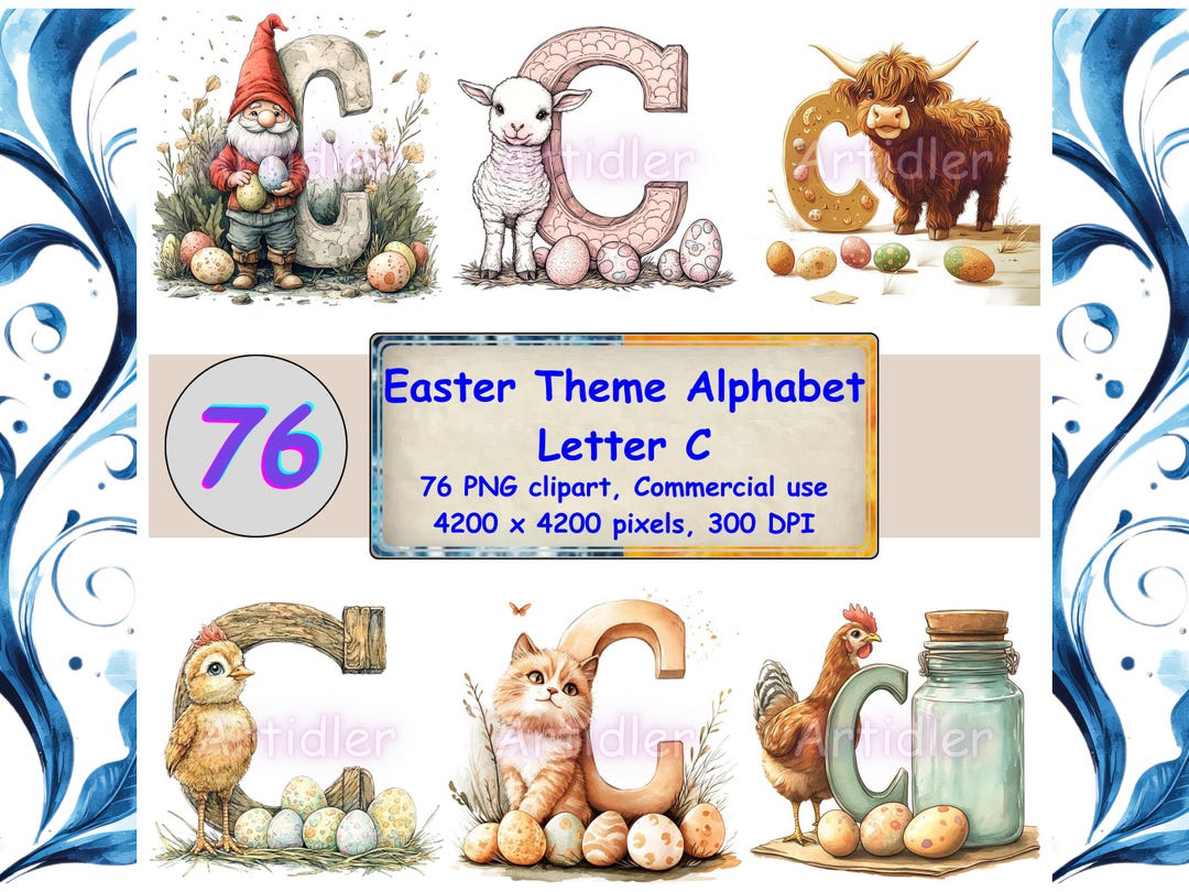 Easter Theme Alphabet Letter C | Spring Holiday | Spring Easter ...
